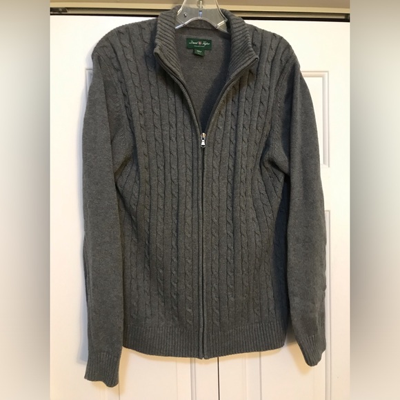 David Taylor | Jackets & Coats | David Taylor Mens M Gray Cable Knit ...